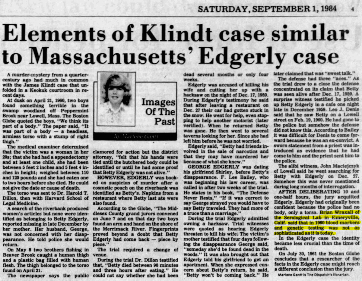 The Dispatch: Brian Wraxall discusses genetic testing. - Forensic DNA ...